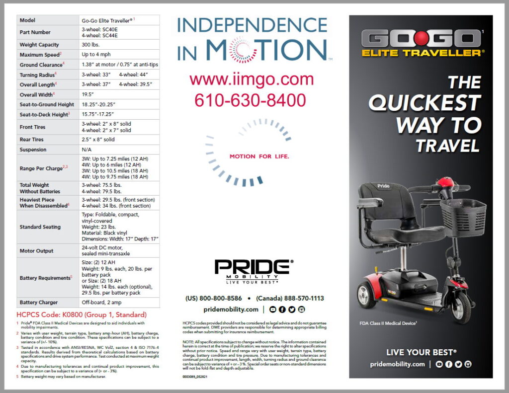 Go-Go Elite Traveller 4-Wheel - Independence In Motion