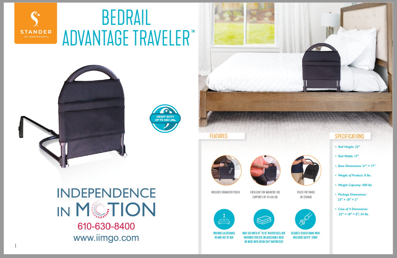 Bed Rail Advantage Traveler - Independence In Motion