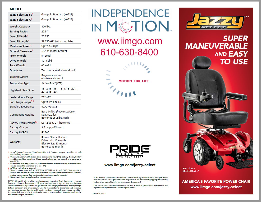 Jazzy Select - Independence In Motion